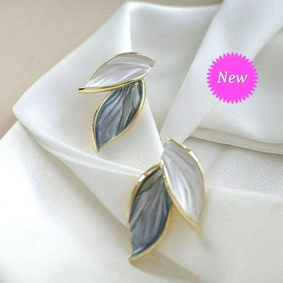 Ae Cee R. | Jewelry | Natalie Elyse Leaf Earrings In Soft Blue And ...